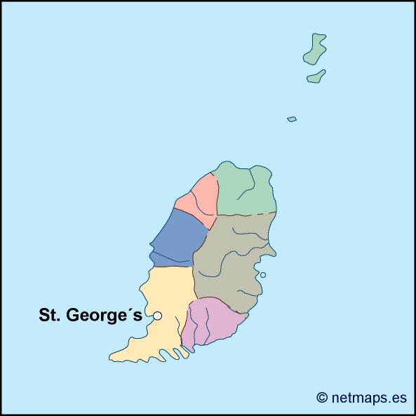 grenada vector map. Eps Illustrator Map | Vector maps