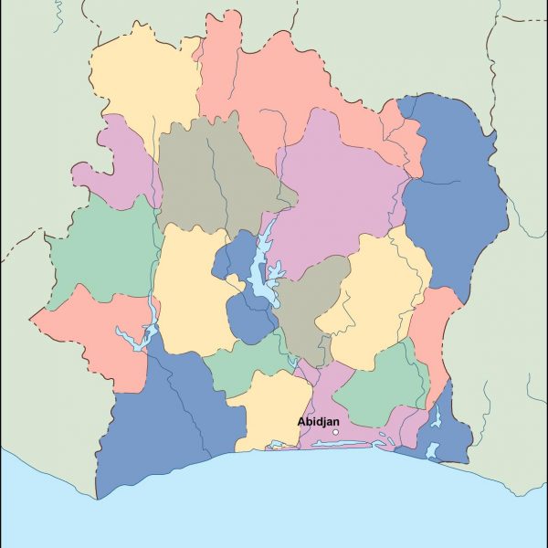 Ivory Coast Maps | Download vector maps for Adobe Illustrator