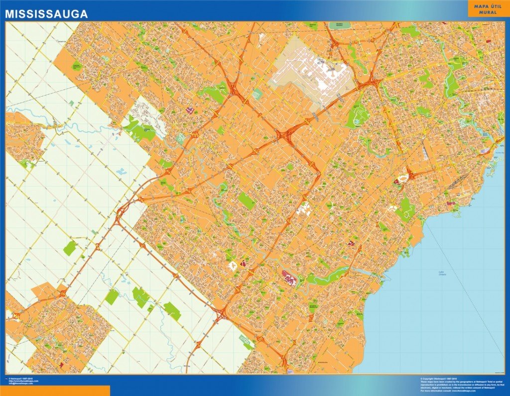 mississauga vector map. Eps Illustrator Map | Vector maps