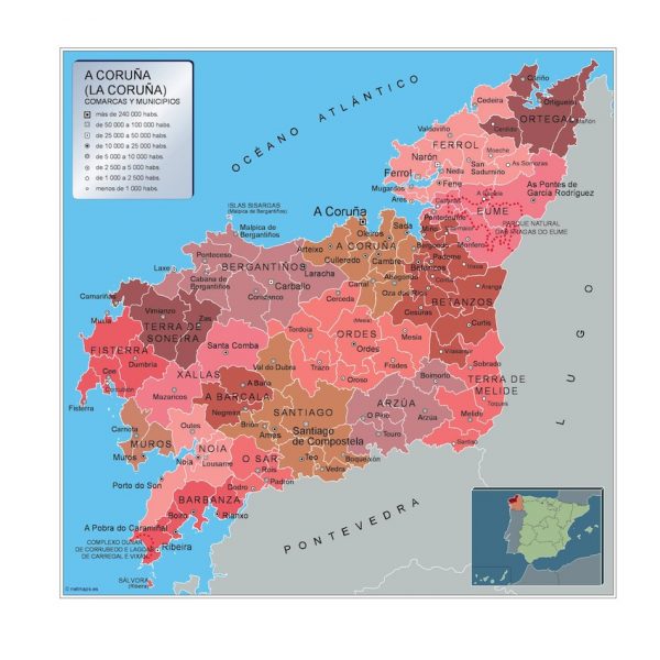 Spain municipios maps | Download vector maps for Adobe Illustrator